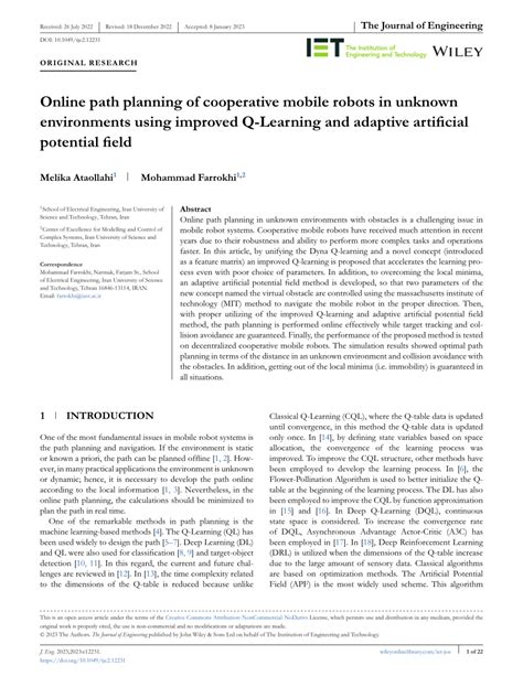 Pdf Online Path Planning Of Cooperative Mobile Robots In Unknown