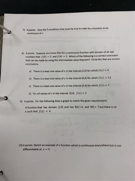 Solved 7 6 Points Give The 3 Conditions That Must Be True