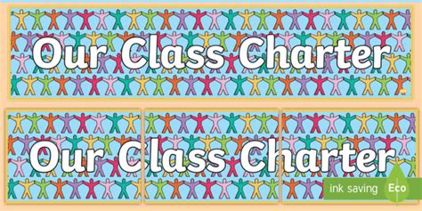 Our Class Charter Display Banner Teacher Made