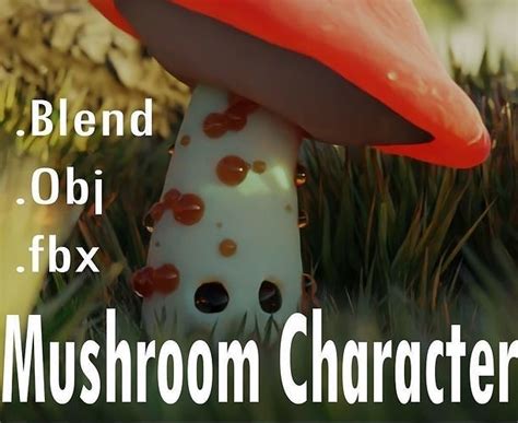 3d Model Animated Mushroom Character Vr Ar Low Poly Cgtrader