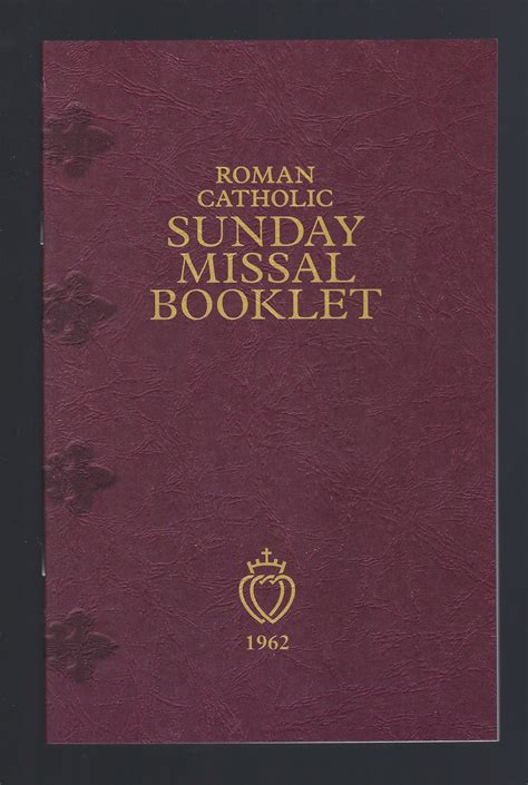 Roman Catholic Sunday Missal Booklet 1962 Tridentine Rite By