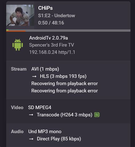 Any Idea Why This Would Be Transcoding Android Tv Fire Tv Emby