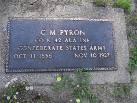 Charles Milton Pyron 1836 1927 Find A Grave Memorial