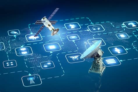 Premium Photo Telecommunication Technology Concept With 3d Rendering Satellite Dish Connection