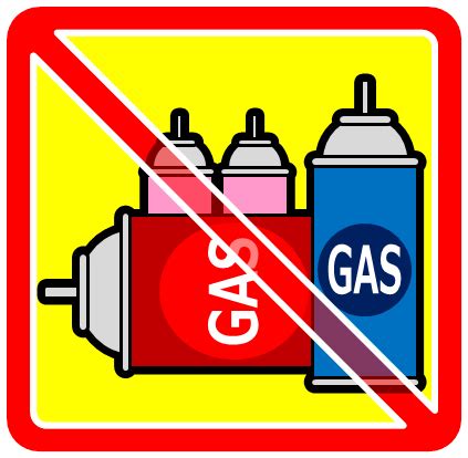 ガススプレー缶の取り扱い注意マーク フリー無料で使えるイラストカット