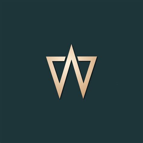 고급스럽고 현대적인 W 문자 로고 디자인 프리미엄 벡터
