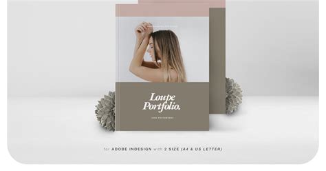 Портфолио фотографии Лупы Print Templates Включая A4 и саман Envato