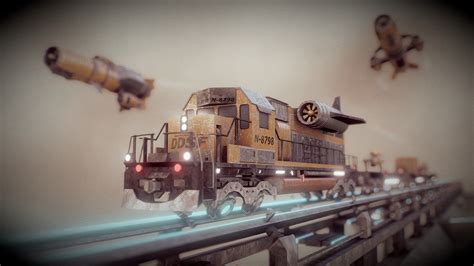 Dieselpunk Challenge Sky Train By Ivanix88 Retro Futuristic