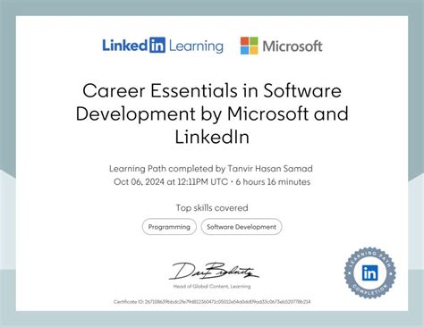 Tanvir Hasan Samad On Linkedin Certificate Of Completion