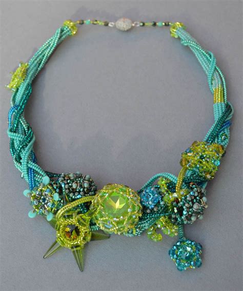 Handmade Necklaces Beaded Necklaces Hand Beaded Jewelry Bead Art