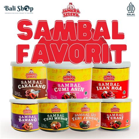 Jawara Selera Sambal Berbagai Varian 135gr Bali Shop Uk