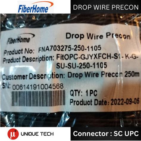 Jual DROP WIRE PRECON KABEL FIBER OPTIK METER CORE M SC UPC CABLE Kota Bandung