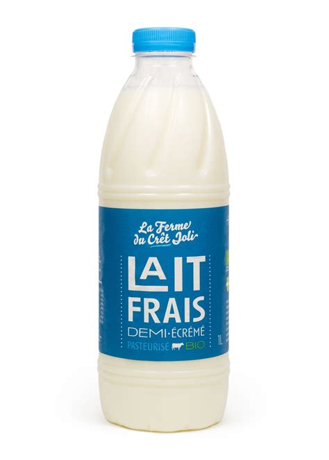 Lait Frais Demi écrémé Bio La Ferme Du Crêt Joli 1l Le Camion