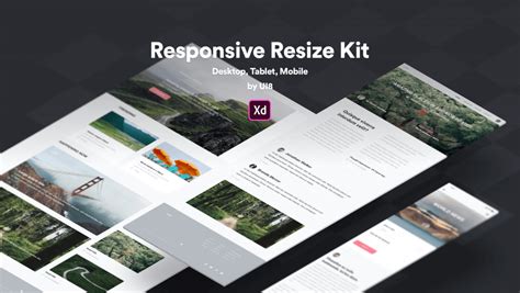 Responsive Resize Ui Kit Free Xd Resource Adobe Xd Elements