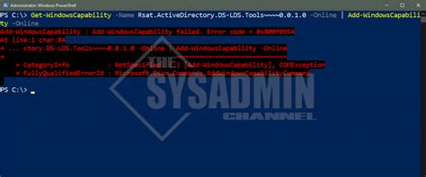 Solved Add Windowscapability Failed Error Code 0x800f0954
