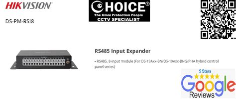 Hikvision Alarm Rs485 Input Expander Ds Pm Rsi8 Rs485