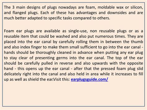 Ppt Ear Plugs Guide Best Ear Plugs Powerpoint Presentation Free