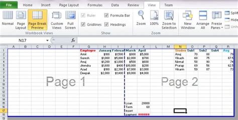 Workbook View In Excel 2010
