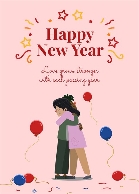 Free New Year Wishes For Love Template To Edit Online