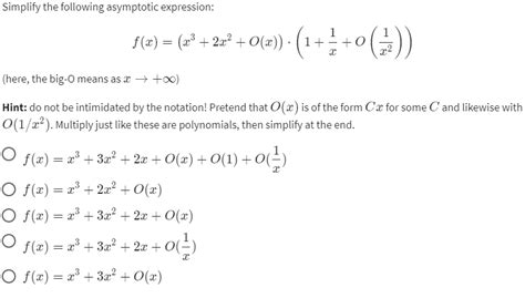 Solved Simplify The Following Asymptotic Expression Chegg