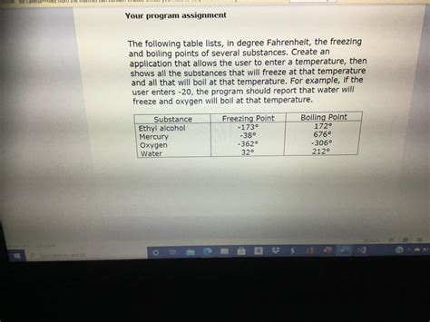 Solved How To Make A Freezing Boiling Points In C The
