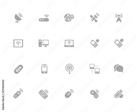 wireless communications icons 32 pixels icons white series vector