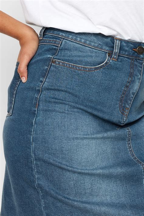 Mandco Blue Mid Wash Denim Above Knee Skirt Mandco