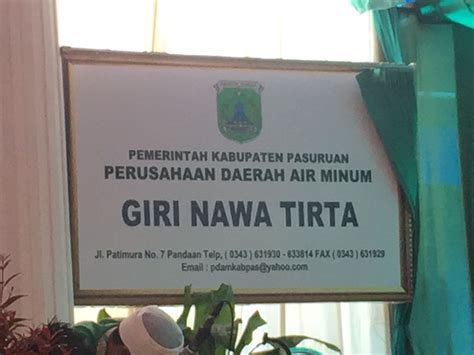 Giri Nawa Tirta Julukan Baru Untuk PDAM Kabupaten Pasuruan WartaBromo