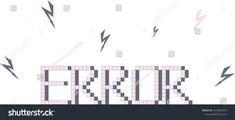 Cute Error Message With Arrows In 8 Bit Style Royalty Free Stock