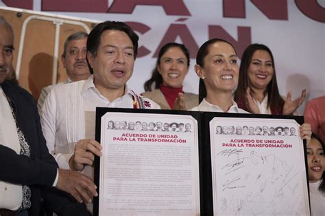 Claudia Sheinbaum firma acuerdo de unidad en Michoacán