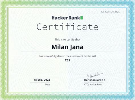 Milan Jana On Linkedin Share Hackerrank Css