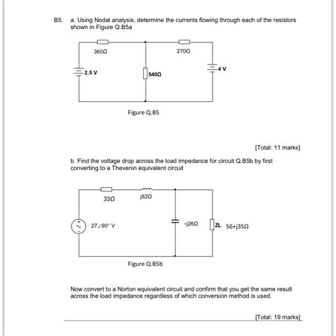 solved b5 ﻿a ﻿using nodal analysis determine the currents
