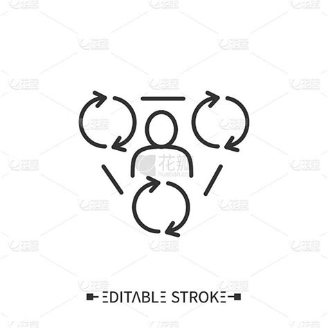 协同网络图标。经济协调