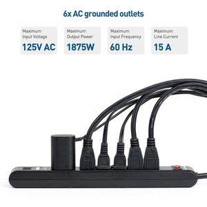 Other Cable Matters 2pack 6 Outlet Surge Protector Power Strip With Usb 8 Ft Long Poshmark