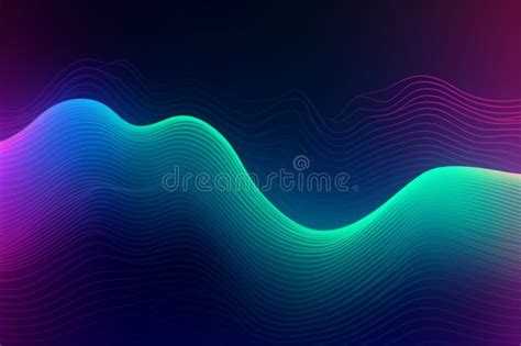 Abstract Background With A Waves Effect In Vibrant Purple And Blue Colors Creating A Dynamic