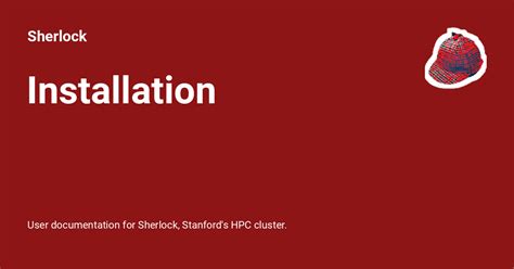 Installation Sherlock