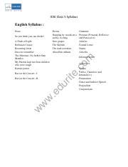 ICSE Class 5 English Syllabus Poems Letters And Grammar Course Hero