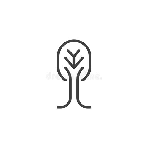 Tree Line Icon Stock Vector Illustration Of Line Growth 245777704
