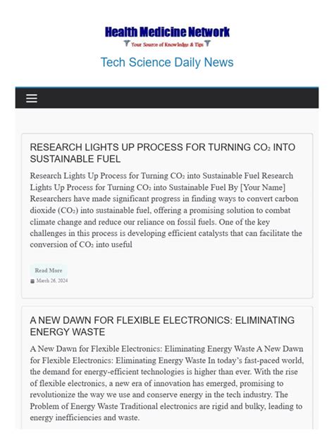 Technology Science Daily News March 25 26 2024 Pdf Avian
