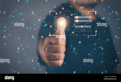 Cyber Security And Fingerprint Login User Identification Information Security And Encryption