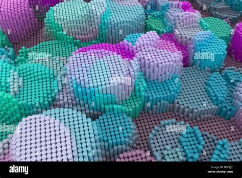 Colorful 3d Rendering Shape Composition Block Geometric Structure Decorative Illustrations