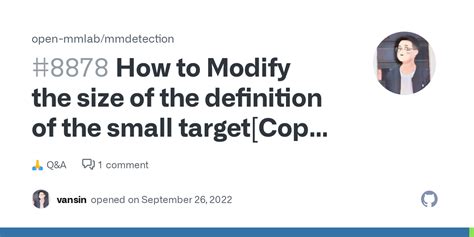 How To Modify The Size Of The Definition Of The Small Target Copy From