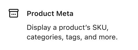 Product Meta Block Icon And Description · Issue 8630 · Woocommerce