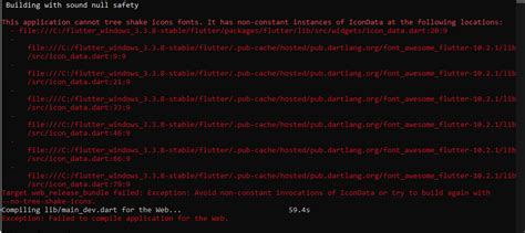 Flutter Build Option ` Tree Shake Icons` Fails Due To Fontawesome