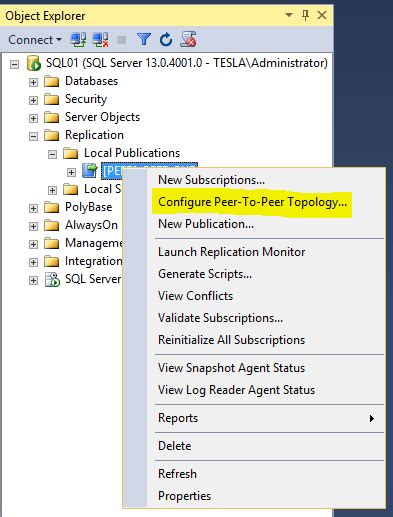 Sql Server Peer To Peer Replication Setup Sql Conjuror