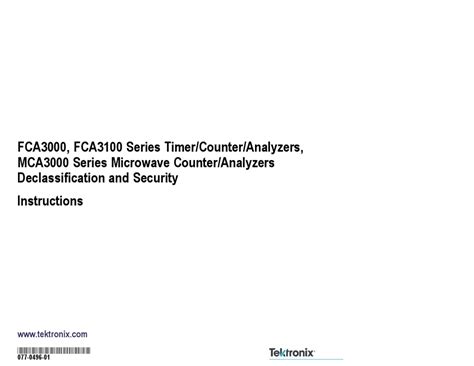 Tektronix Fca3003 Instructions Manual Pdf Download Manualslib