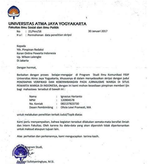 Contoh Surat Balasan Penelitian Skripsi 27 Koleksi Gambar
