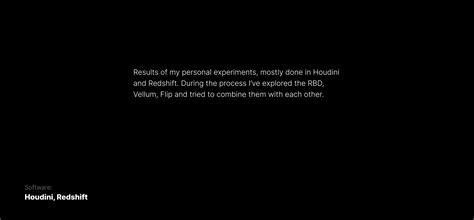 experiments in houdini behance
