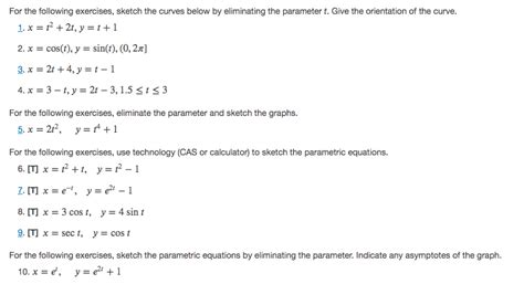 solved for the following exercises sketch the curves below