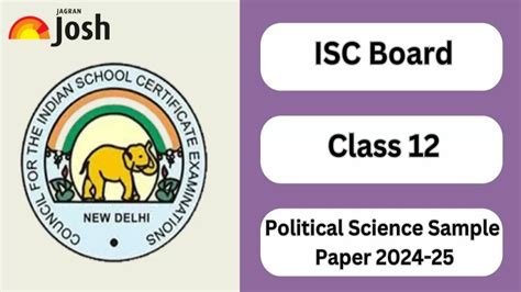 Isc Political Science Specimen Paper 2024 25 Pdf Cisce Class 12 Political Science Sample Paper